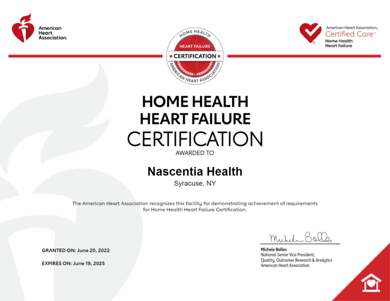 Nascentia Health Awarded First "American Heart Association Home Health ...